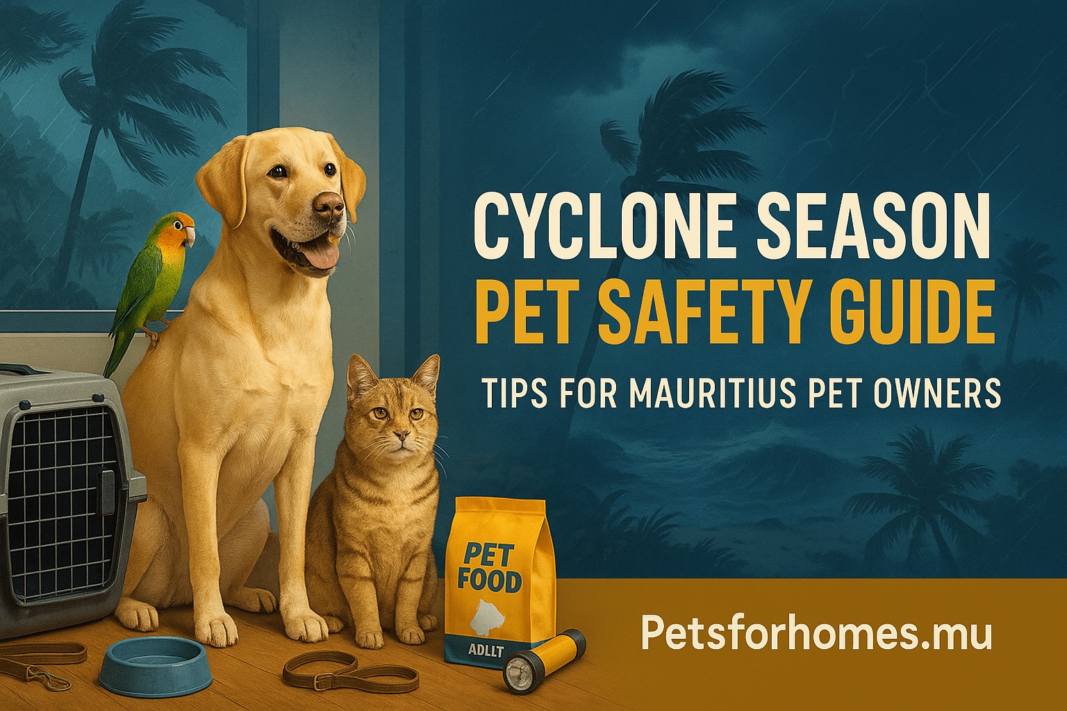 Complete Cyclone Season Pet Safety Guide for Mauritius Pet Owners